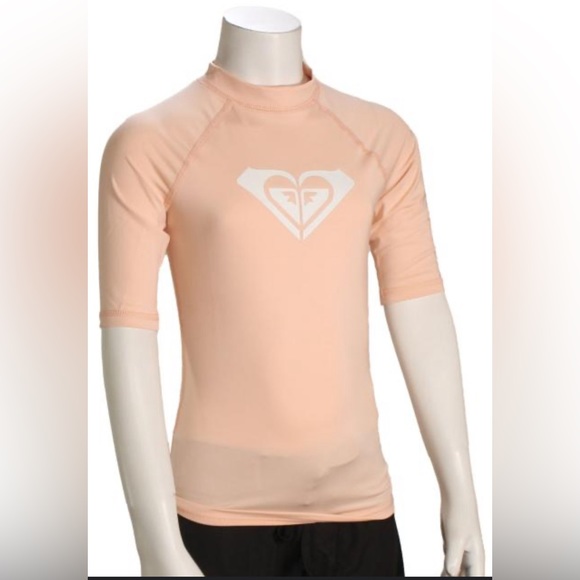 Roxy | Swim | Roxy Girls Whole Hearted Short Sleeve Rash Guard Tropical ...